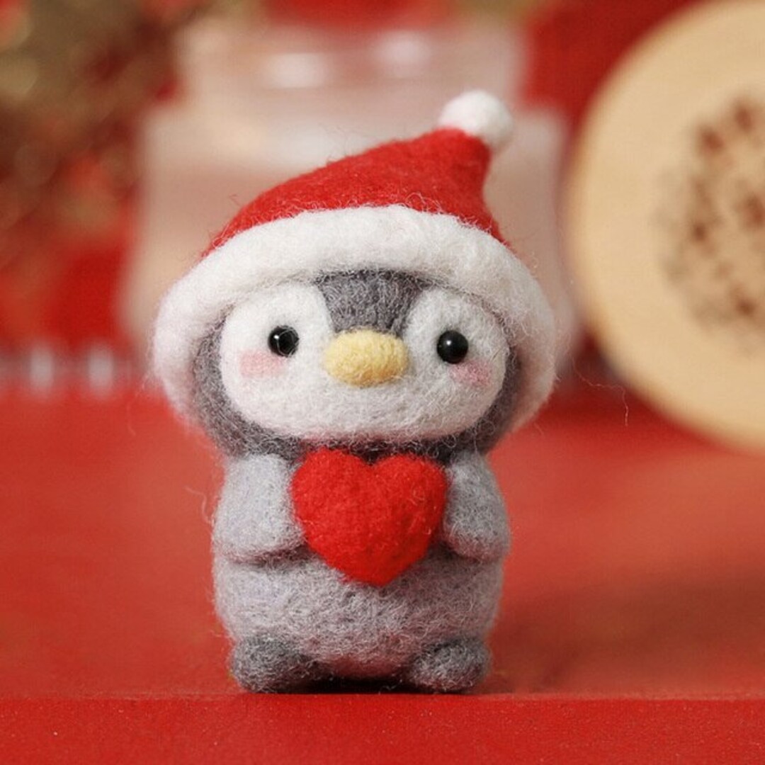 Needle Felting Penguin Kit 2021 Christmas New Year Penguin Wool Needle ...