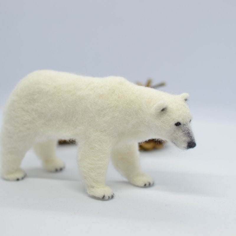 Felt Polar Bear - Etsy
