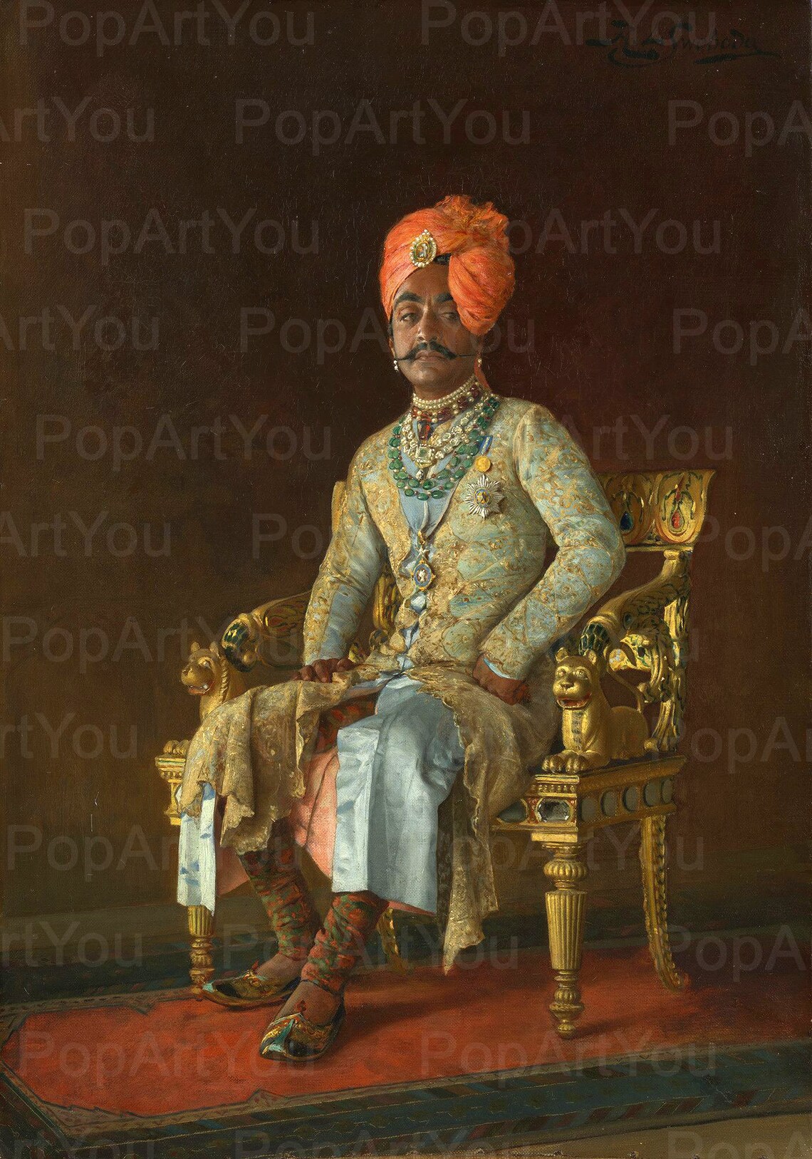 Custom Indian Portrait for Him, Historical Portrait, Gift for Indian ...