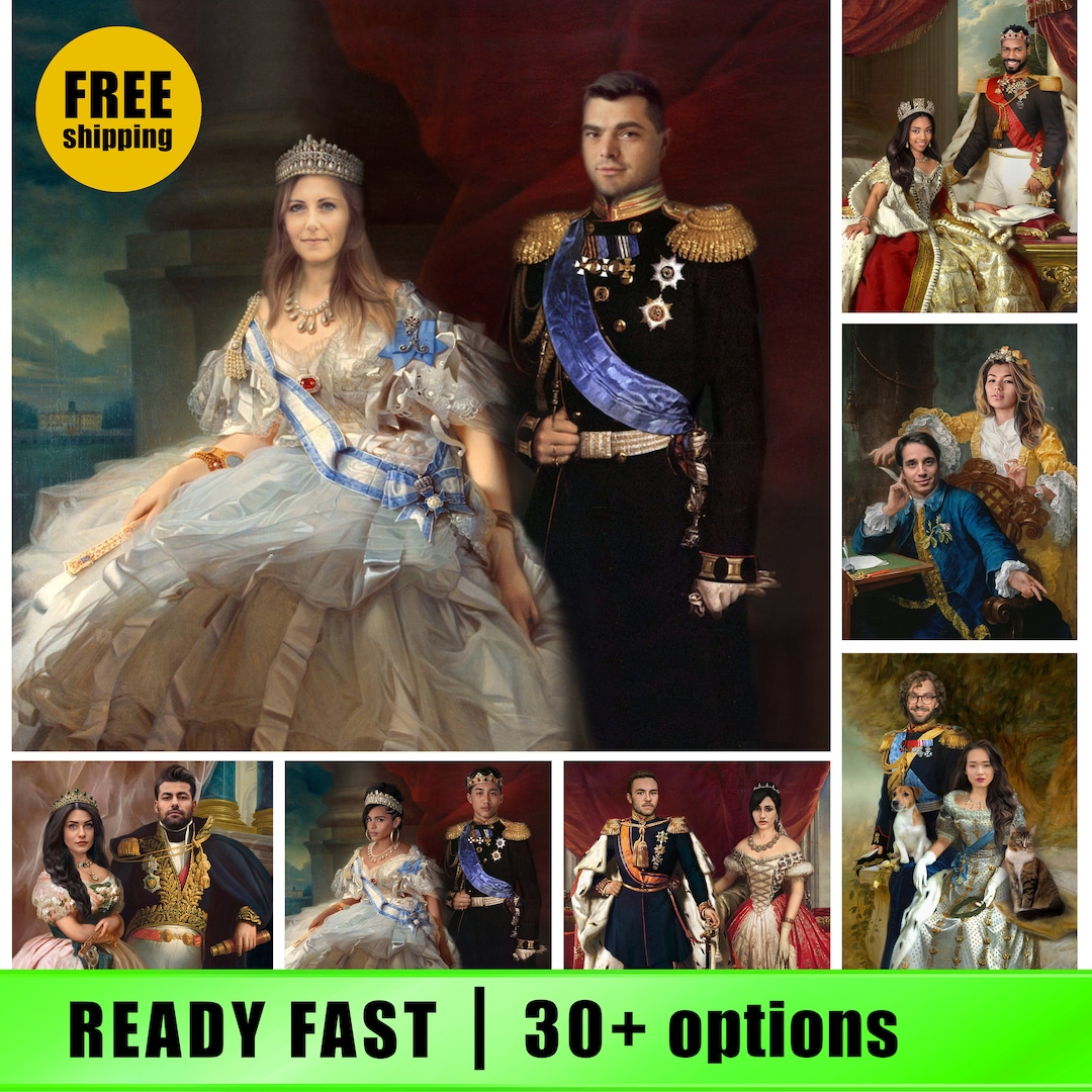 Custom Royal Portrait for Couple, Historical Portrait, Renaissance ...