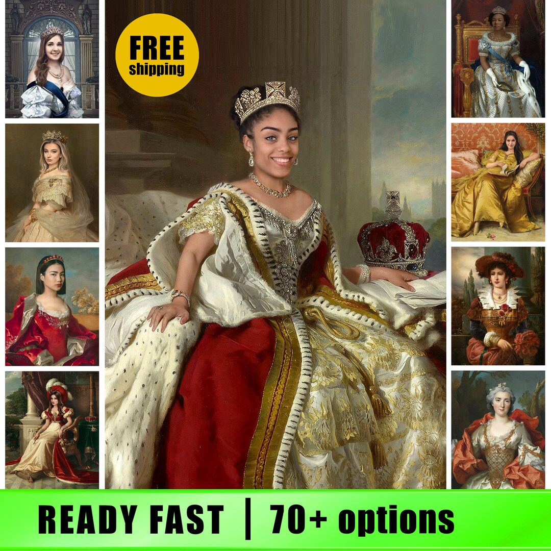 Personalised Historical Portrait for Her, Royal Portrait, Renaissance ...