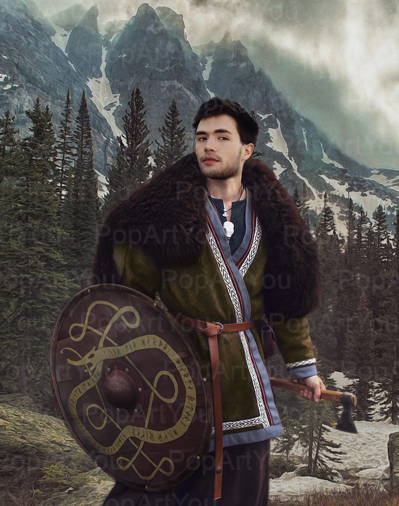 Custom Viking Portrait for Him and Her Historical Viking - Etsy