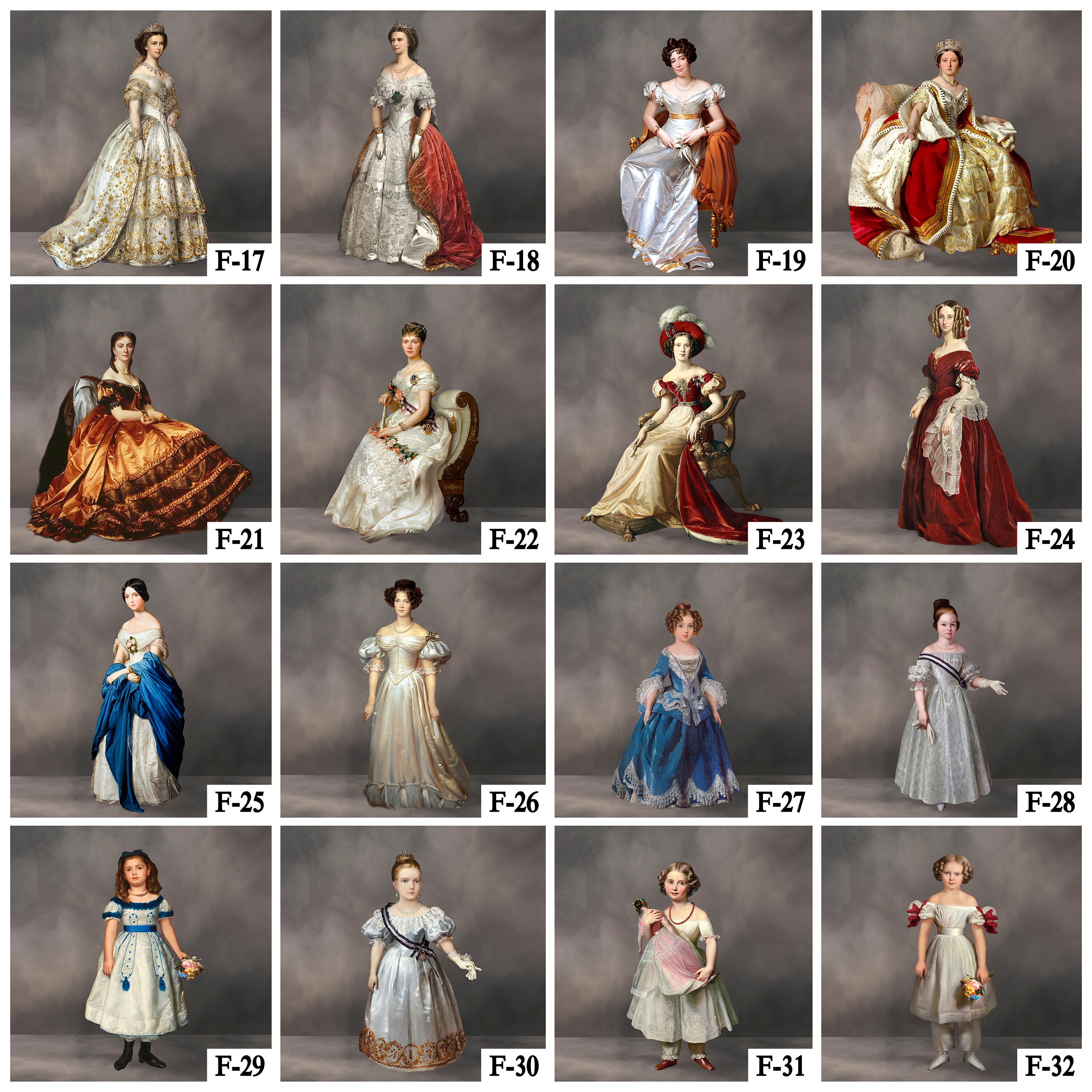 Custom Royal Women Group Portrait, Any Attire Combination, Gift for ...