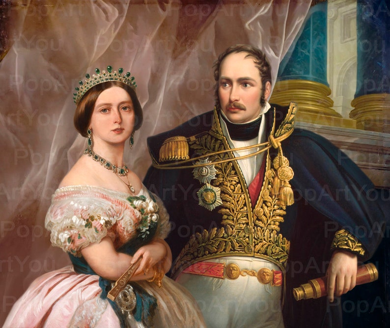 Custom Royal Portrait for couple Historical Portrait | Etsy
