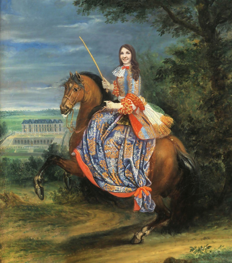 Custom Portrait Woman on the Horse | Renaissance Portraits | Victorian ...