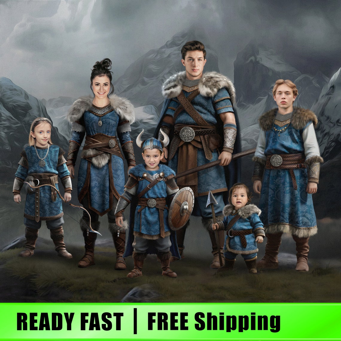 Custom Viking Portrait From Photo, Historical Viking Portrait for ...