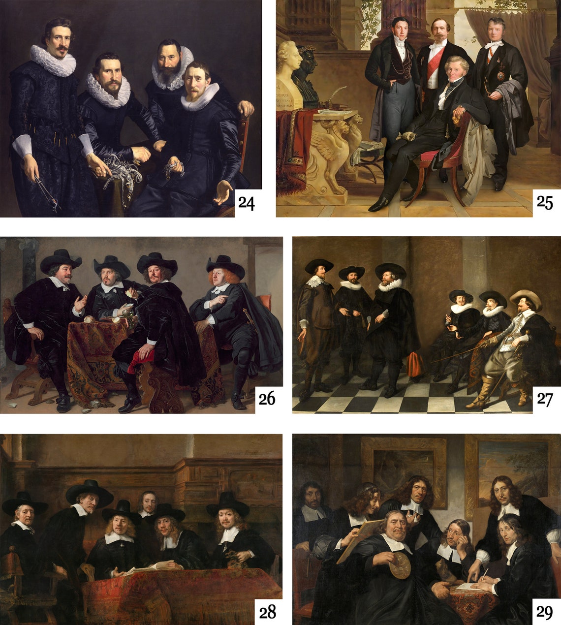 Males Group Portrait in the Royal, Military Sytle, Historical Portrait ...