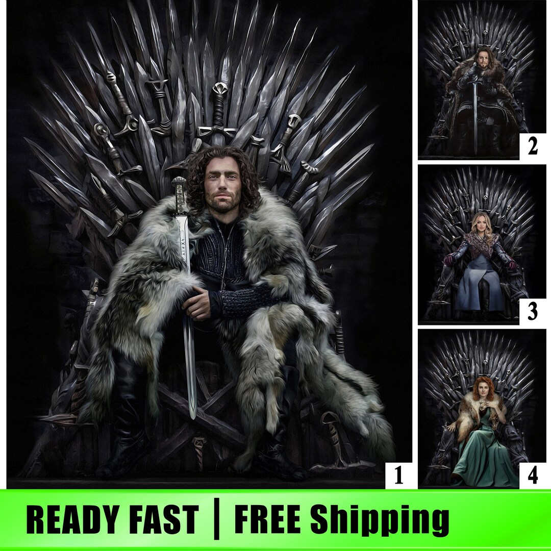 Custom Thrones Portrait for Man, Historical Viking Portrait, Fantasy ...