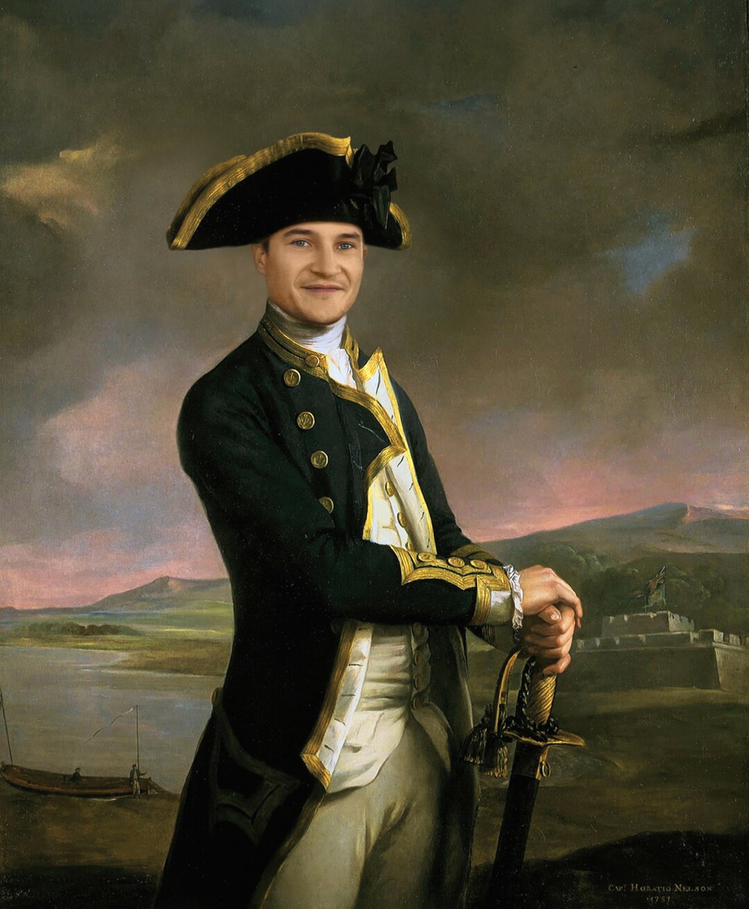 Custom Captain Portrait for Him, Marine Customized Gift, Sailor ...