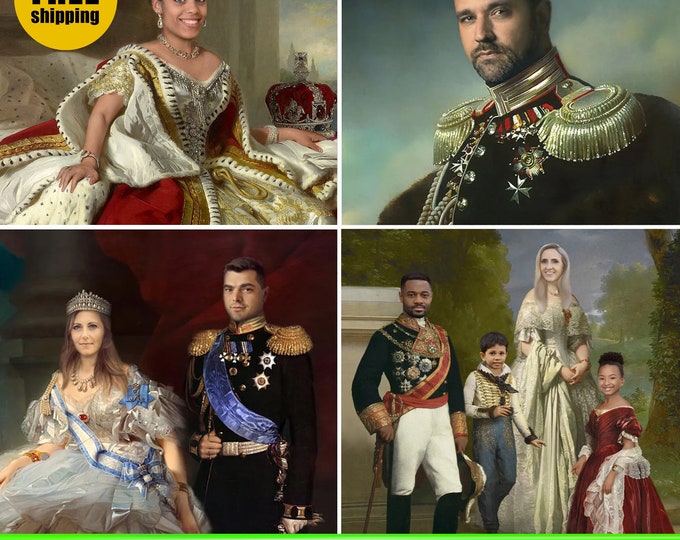 Personalized King Portrait for Him, Royal Historical Portrait ...