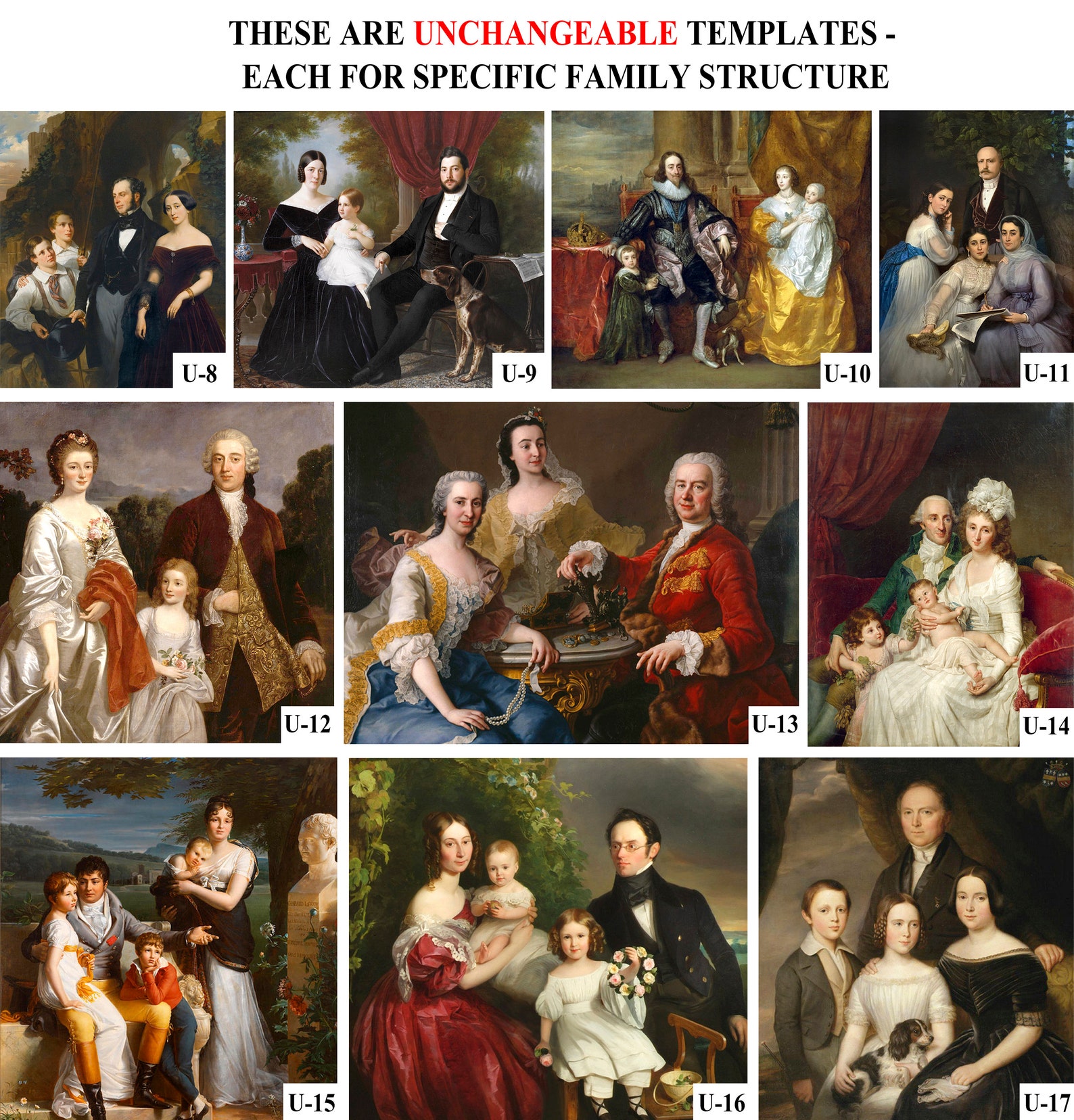 Historical Family Portraits Royal Portraits Renaissance | Etsy