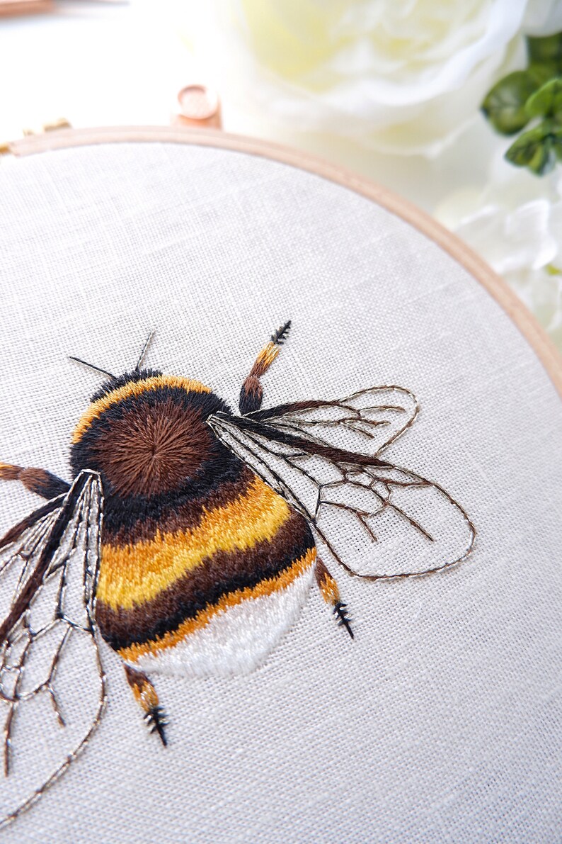 The Humble Bumble Bee PDF Pattern: Bee Embroidery Pattern, PDF ...
