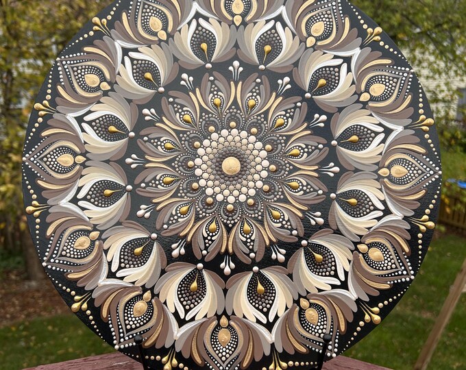 14” Mandala, Brown Mandala, Neutral Mandala, Mandala Wall Art - Etsy