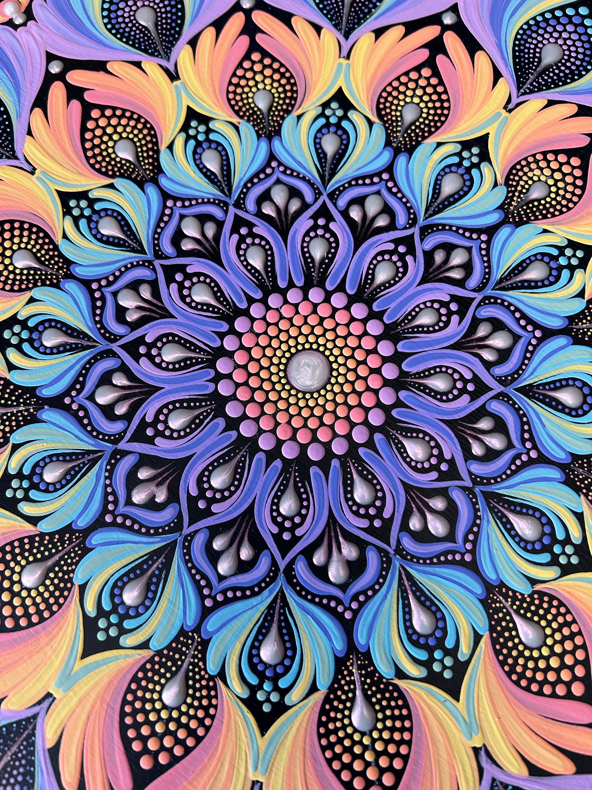 10 Pastel Mandala, Mandala Art, Wall Art, Wall Decor, Rainbow - Etsy