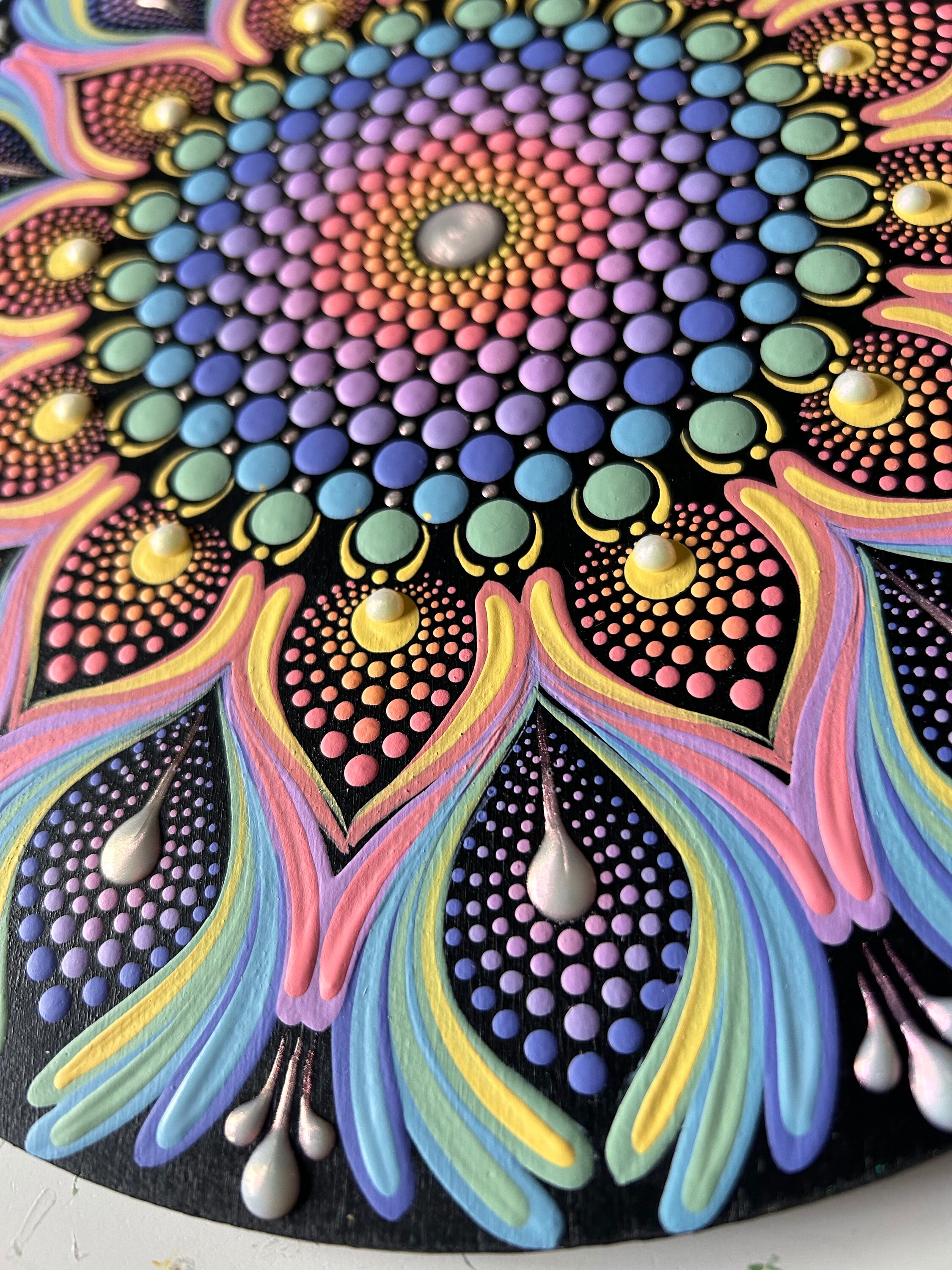 10 Pastel Mandala, Mandala Art, Wall Art, Wall Decor, Rainbow - Etsy