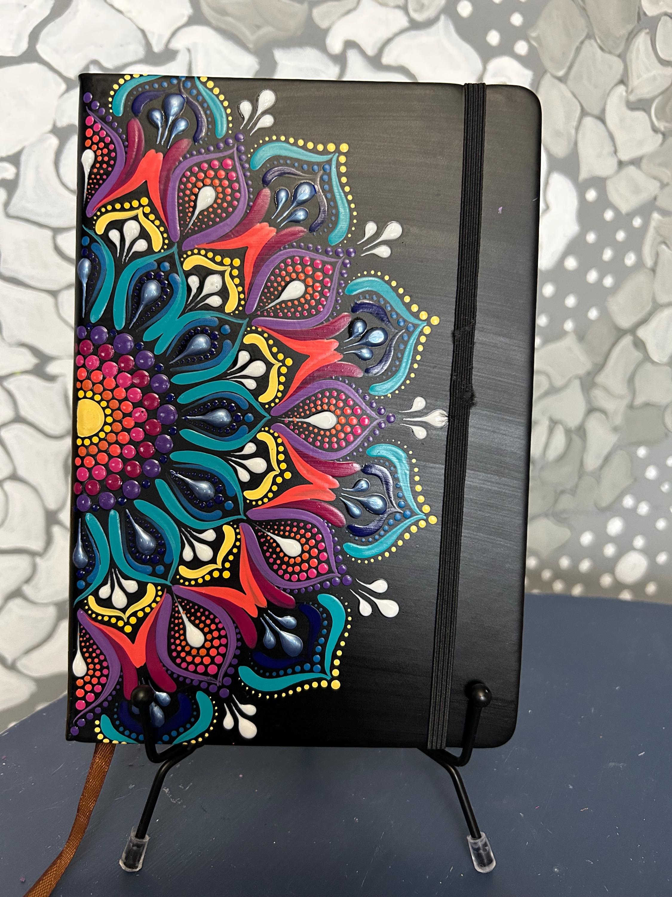 Mandala Journal, Hand Painted Journal, Hand Painted Mandala Journal - Etsy