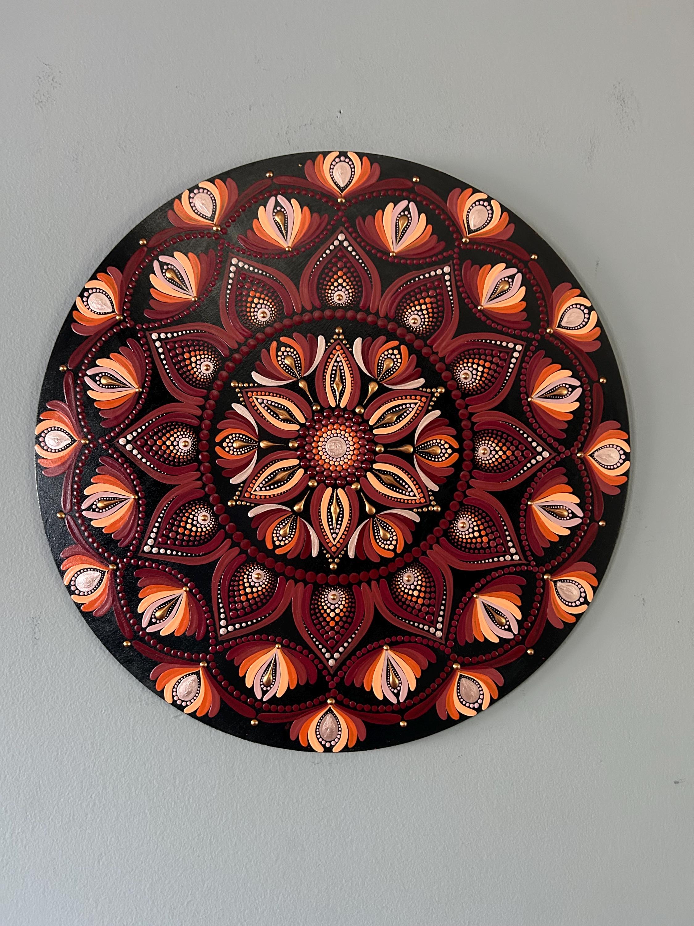 16” Mandala, Mandala Painting, Mandala Wall Art - Etsy