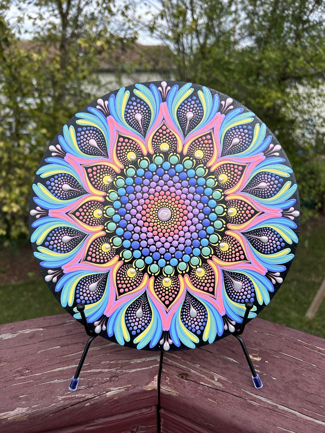 10 Pastel Mandala, Mandala Art, Wall Art, Wall Decor, Rainbow - Etsy