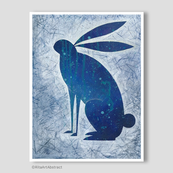 Abstract Bunny - Etsy