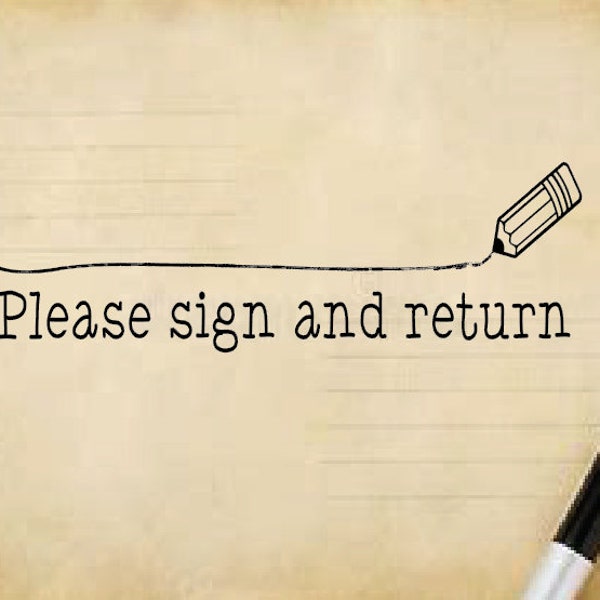 Sign and Return - Etsy
