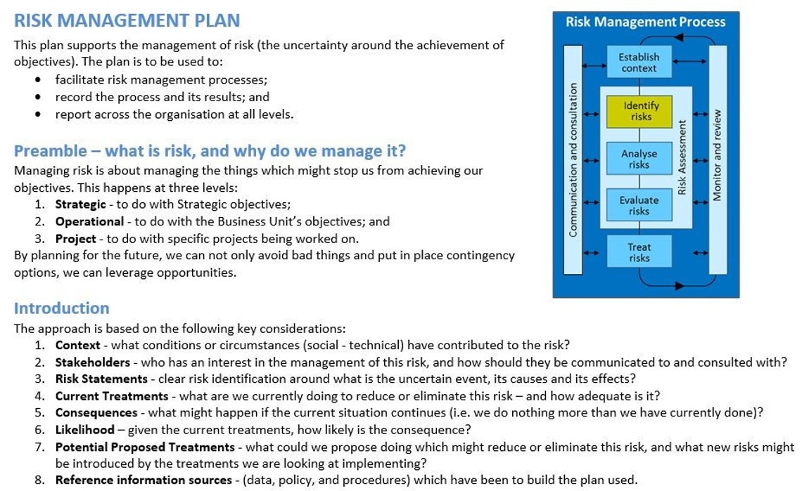 Risk Register and Management Plan - Identify, Analyse and Treat Your ...