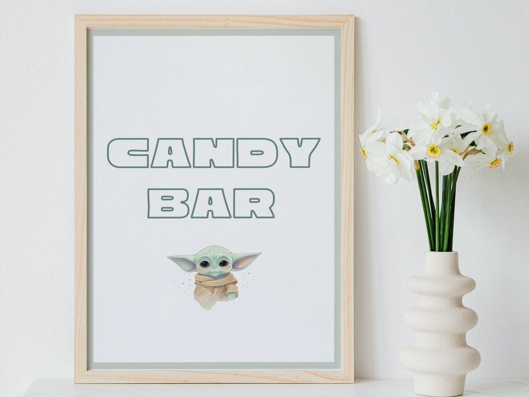 Baby Yoda Birthday Custom Sign, Grogu the Child Party Editable Sign ...