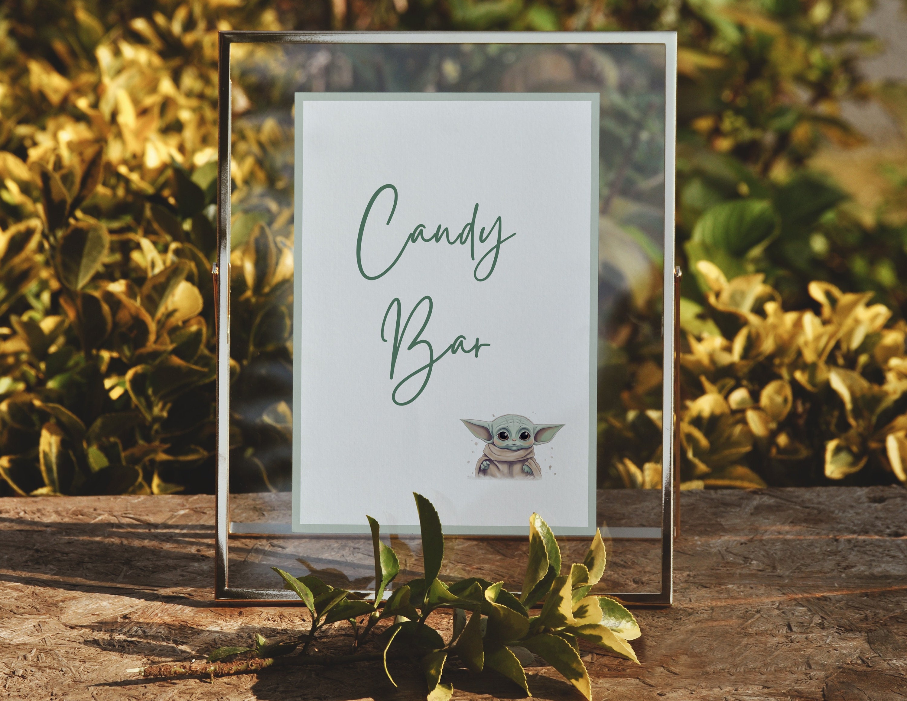 Baby Yoda Birthday Sign, Grogu Party Decor (digital Template) - Etsy