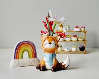 Handmade Fox Vase - Etsy
