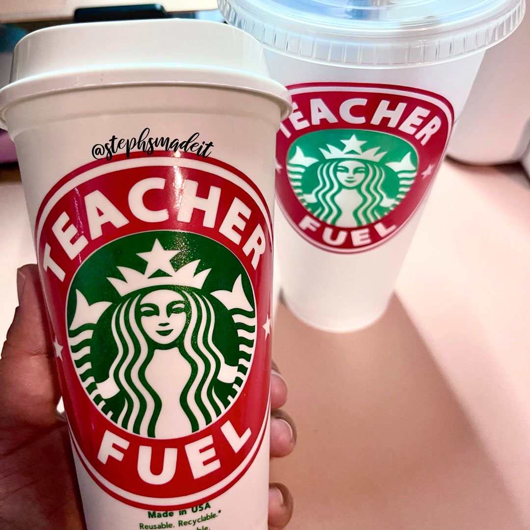 Teacher Fuel Starbucks Tumbler • Custom Cold Venti Cup Gift ...