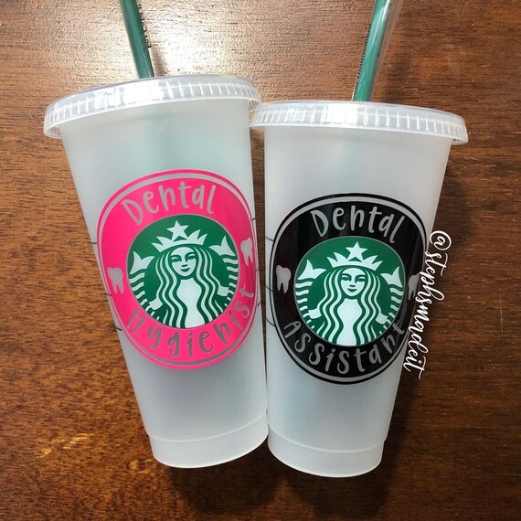 Dental Assistant Dental Hygienist Starbucks Cold Cup | Etsy