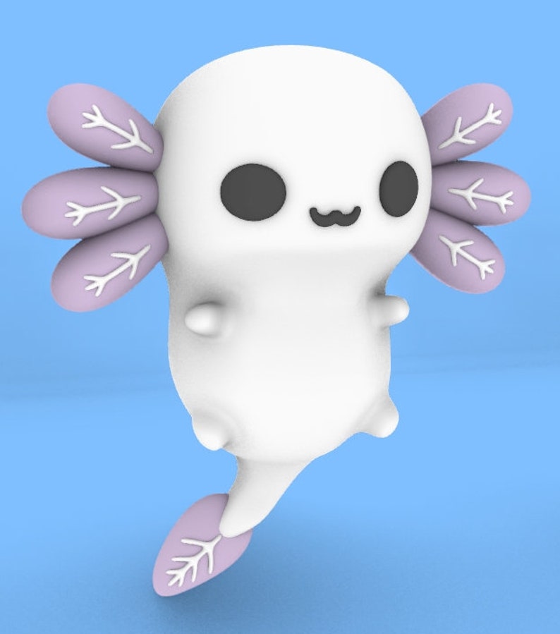 3D Model Axolotl Cute Stl File - Etsy