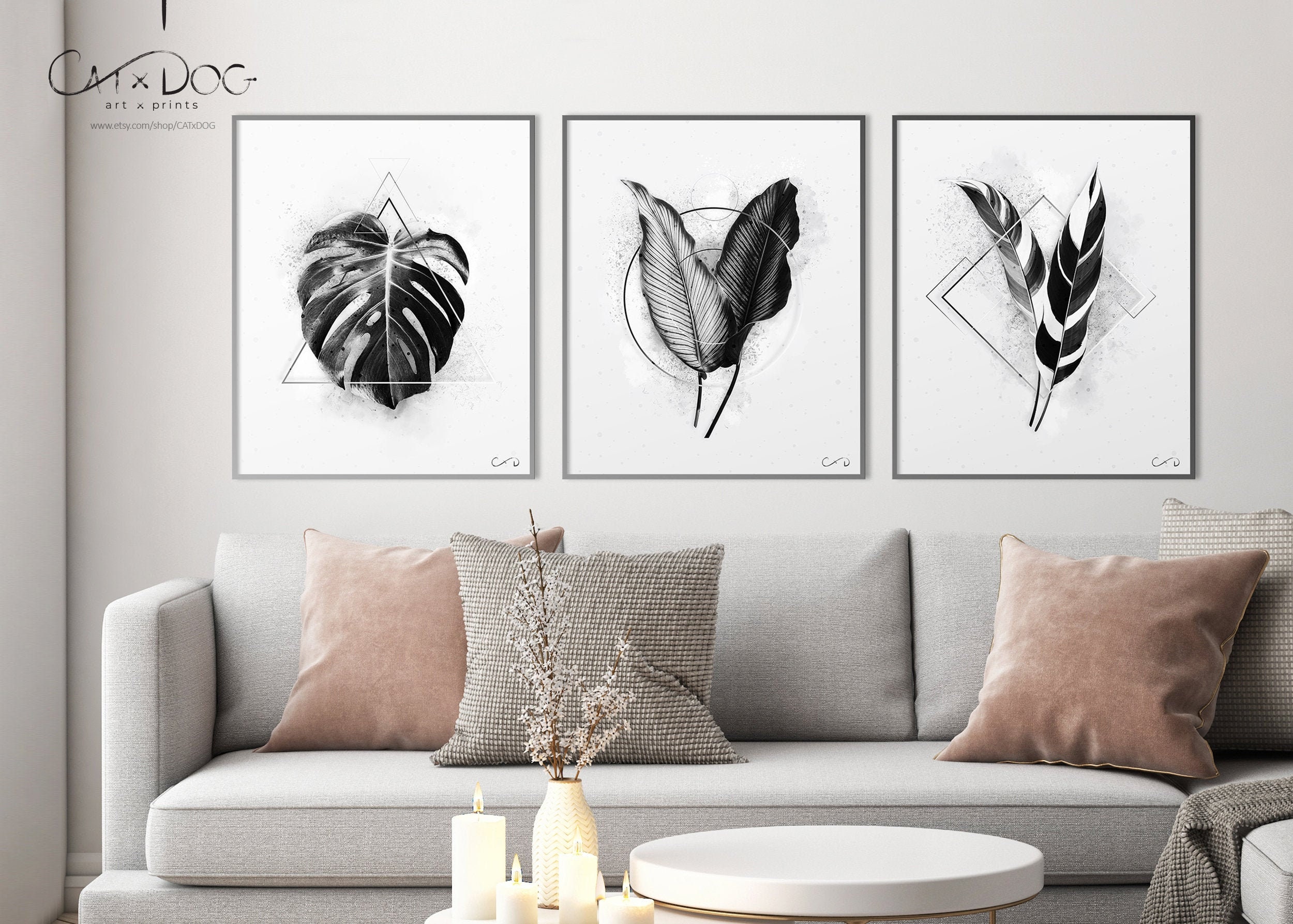 Minimalist wall art posters Simple Art prints Black and | Etsy