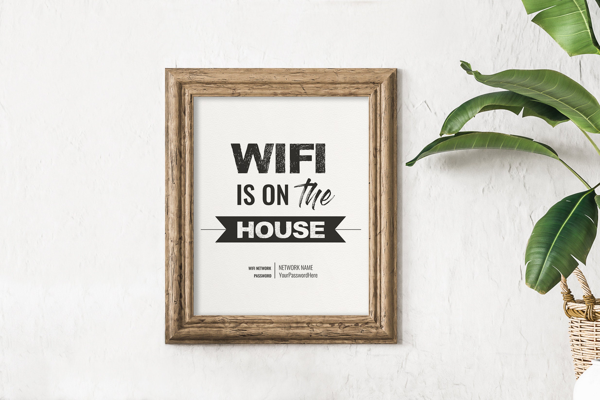 Editable WI FI Sign Wi FI is on the House Instant Digital Printable ...