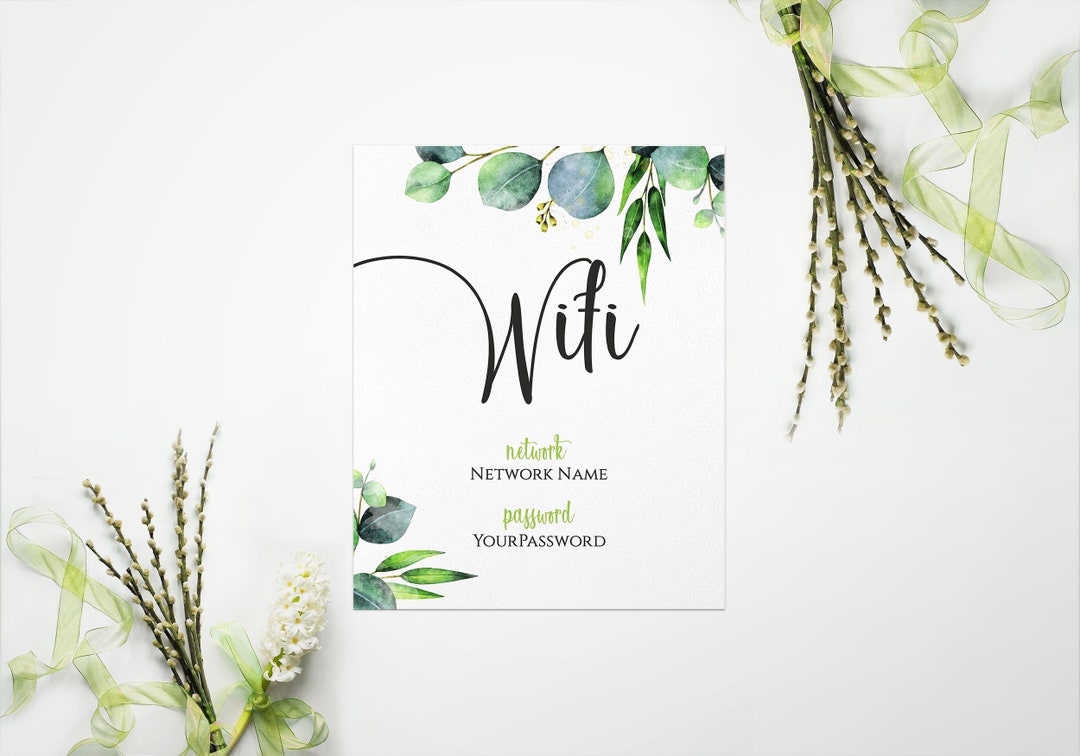 WIFI Printable. Cat&dog Design. Wifi Password Print PDF Instant ...