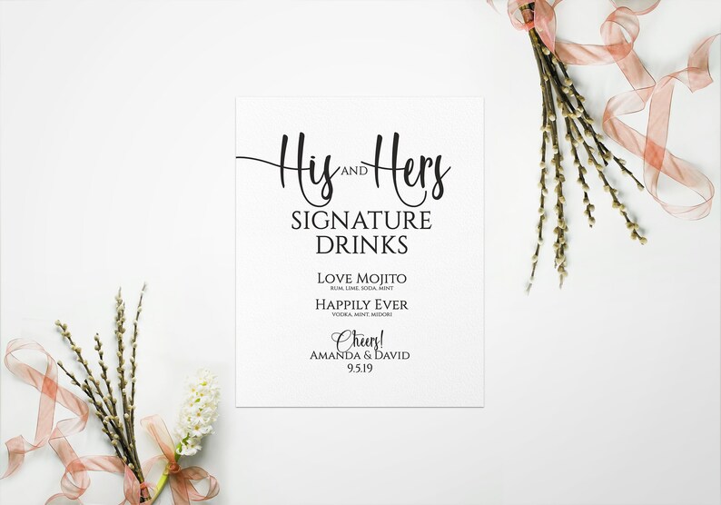 Wedding Signs Printable/ Bundle Set of 8x10 Classy Signs for | Etsy