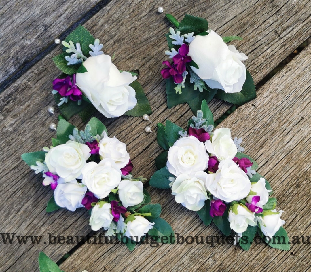 Corsages and Buttonholes in Artificial Flowers - Etsy