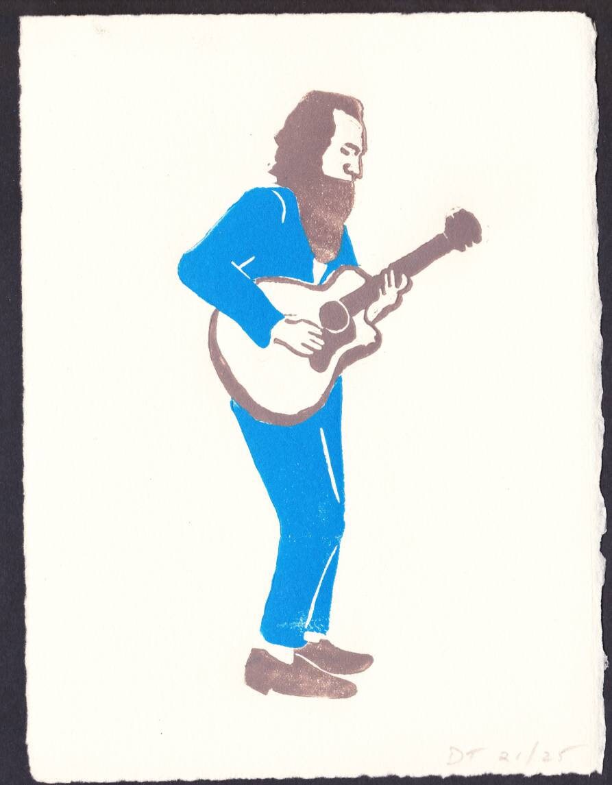 Iron & Wine Sam Beams Limited Edition Handmade Linocut - Etsy