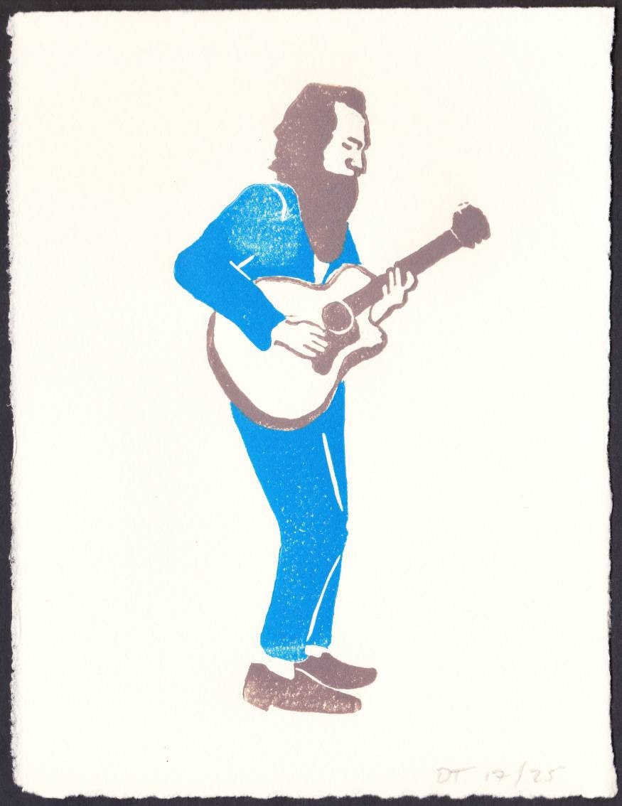 Iron & Wine Sam Beams Limited Edition Handmade Linocut - Etsy