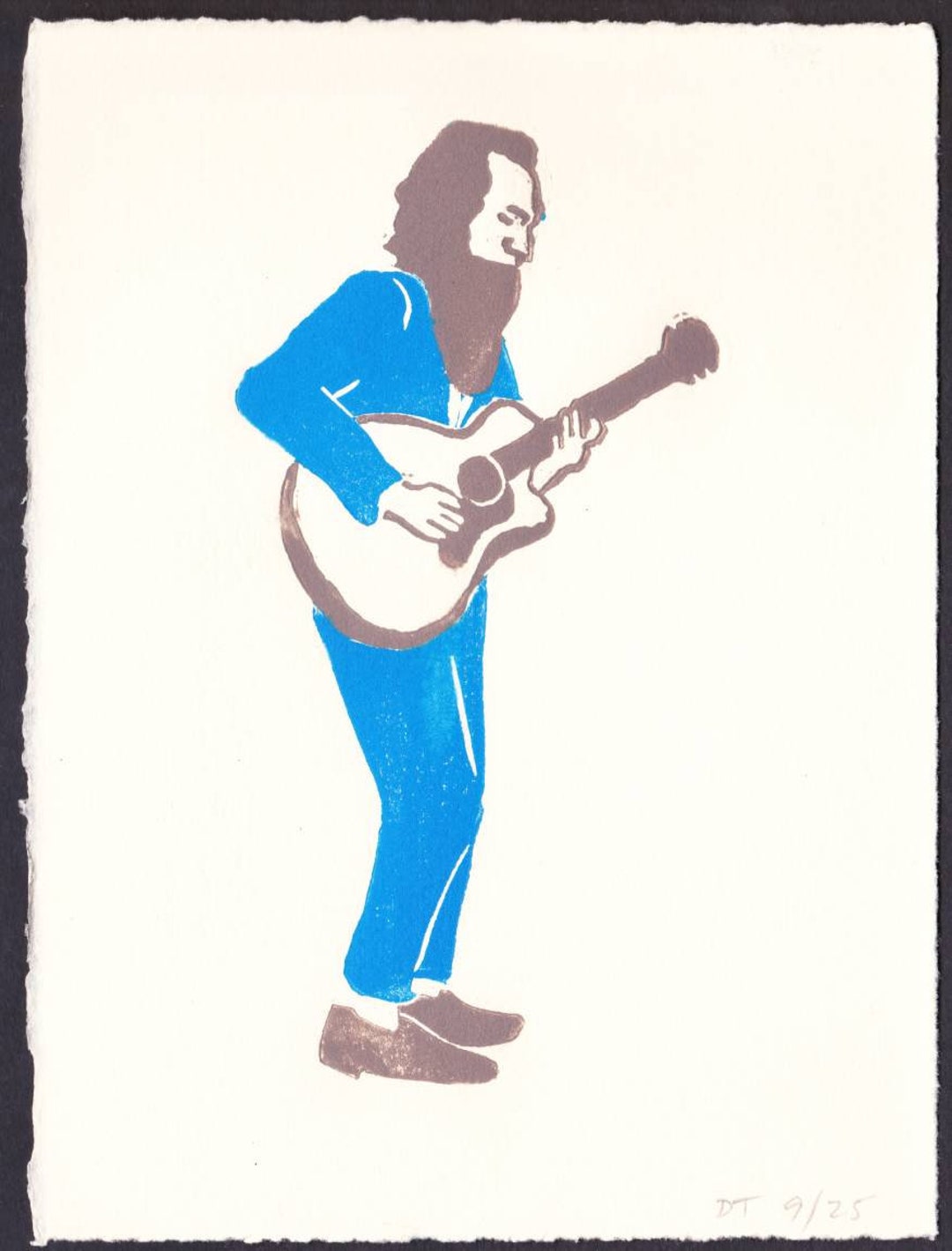Iron & Wine Sam Beams Limited Edition Handmade Linocut - Etsy