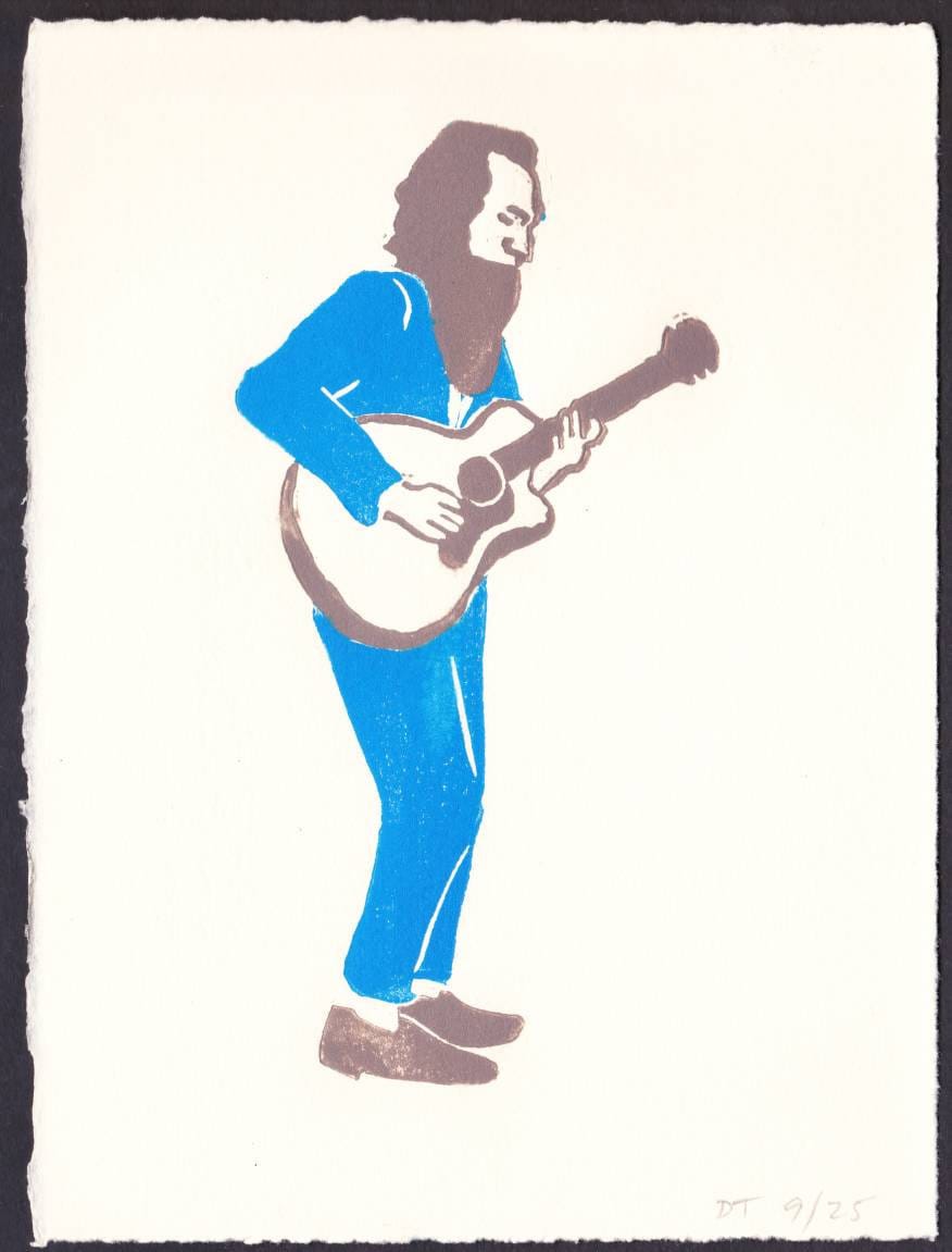 Iron & Wine Sam Beams Limited Edition Handmade Linocut - Etsy