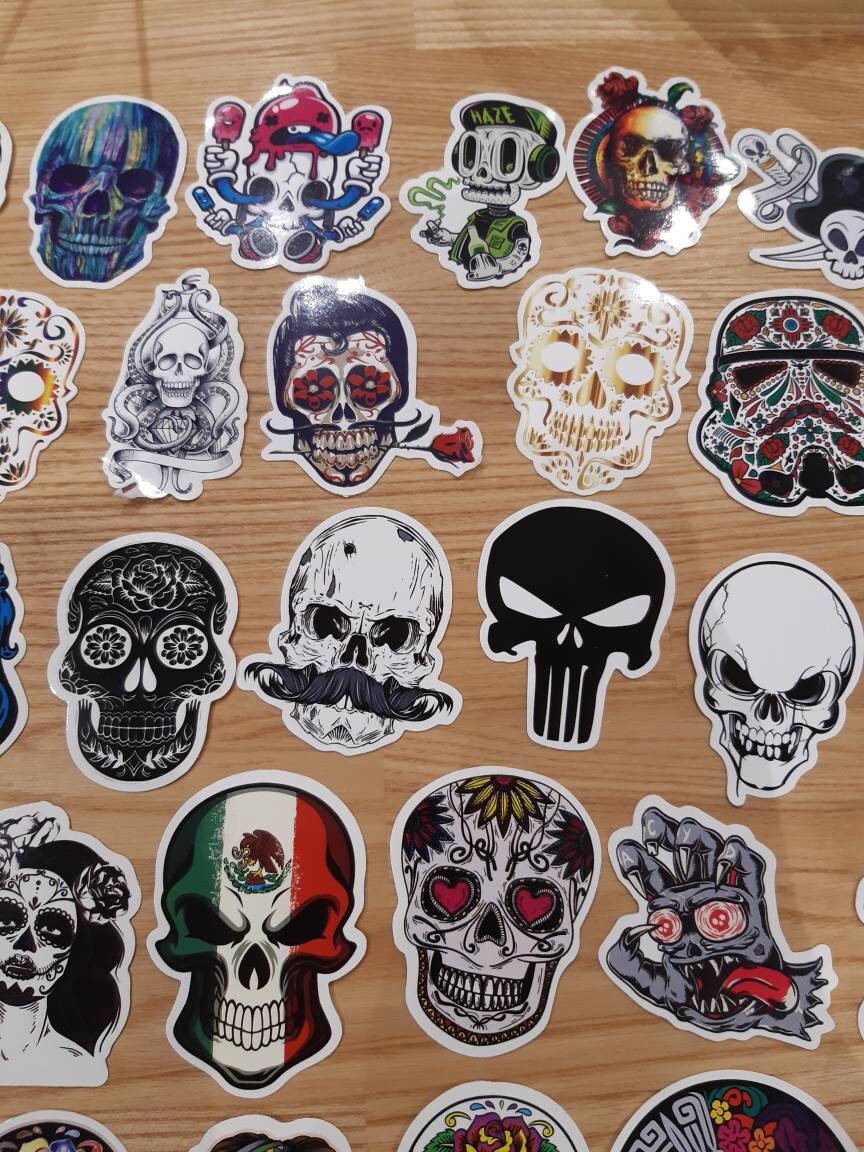 Gothic stickers/ skull Decor/Emo Decor/Laptop | Etsy
