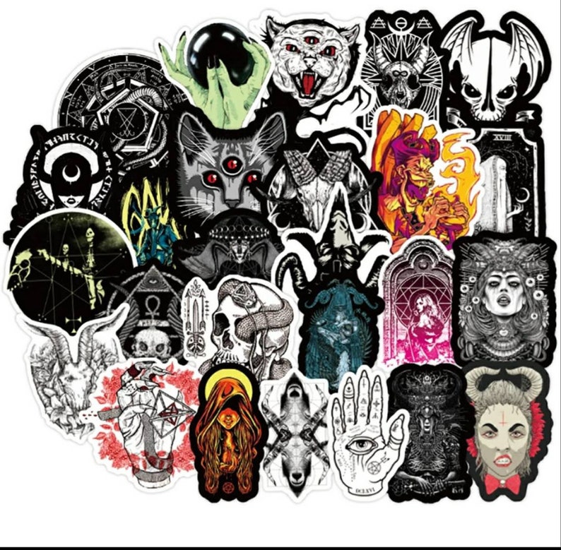 Gothic Stickers/ Emo Stickers / Halloween Decor/laptop | Etsy UK