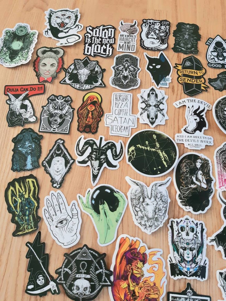 Gothic Stickers/ Emo Stickers / Halloween Decor/laptop | Etsy UK