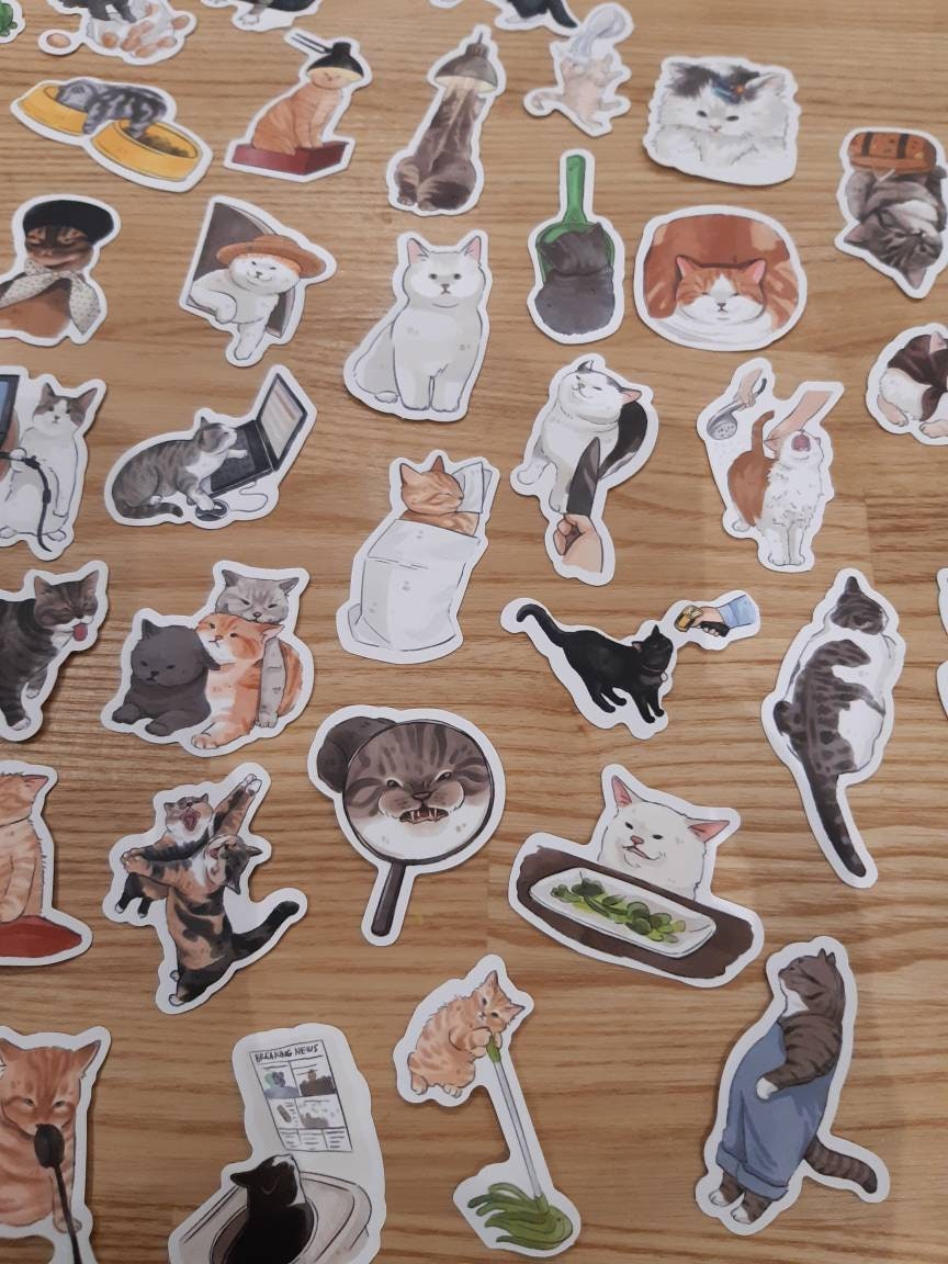 Cartoon Cat Laptop Sticker at Indiana Seery blog