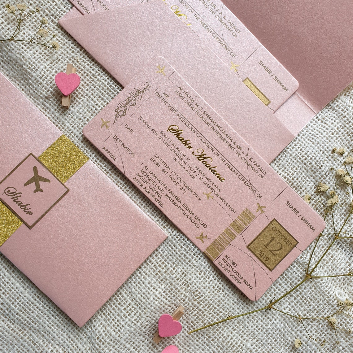 Boarding Pass Wedding Invitation Destination Wedding Invite - Etsy