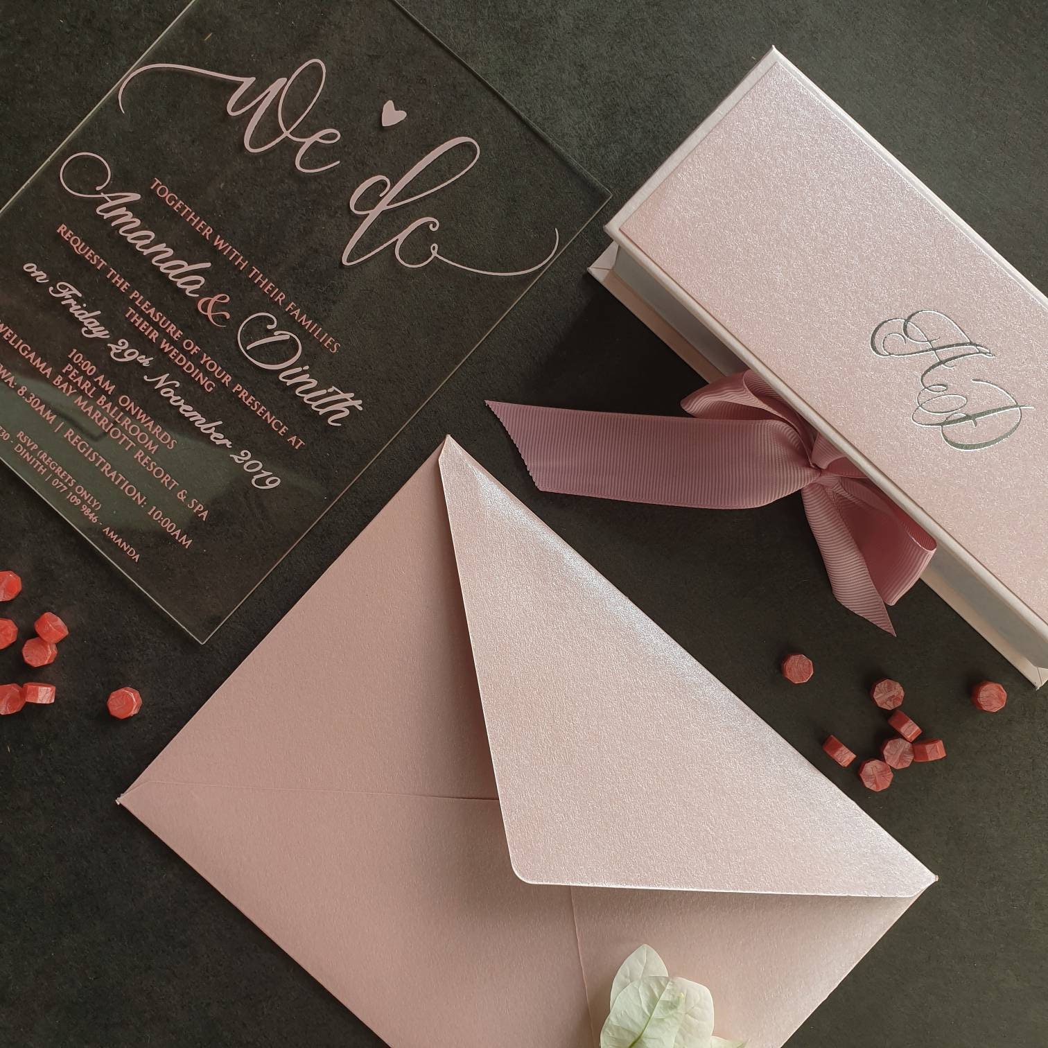 Unique Acrylic Invitation Pink We Do - Etsy