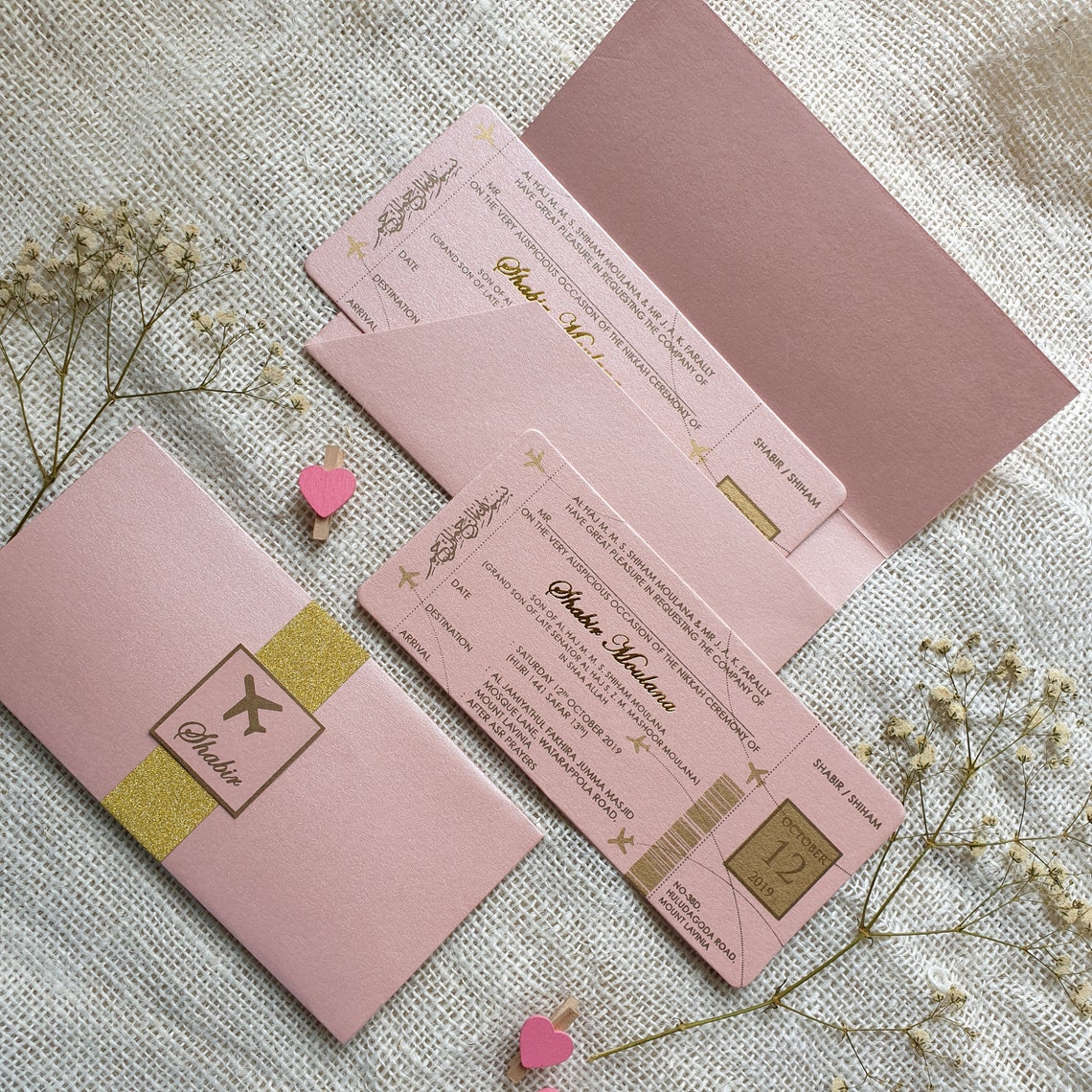 Boarding Pass Wedding Invitation Destination Wedding Invite - Etsy