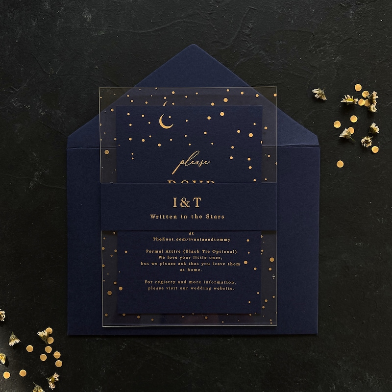 Starry Night Invitation - Etsy