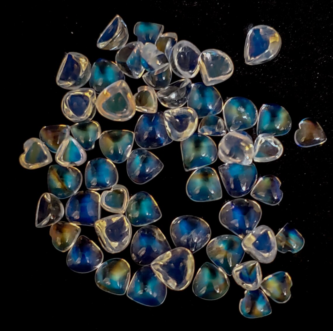 5x5/6x6 Rainbow Heart-shaped Cabochonnatural Blue - Etsy