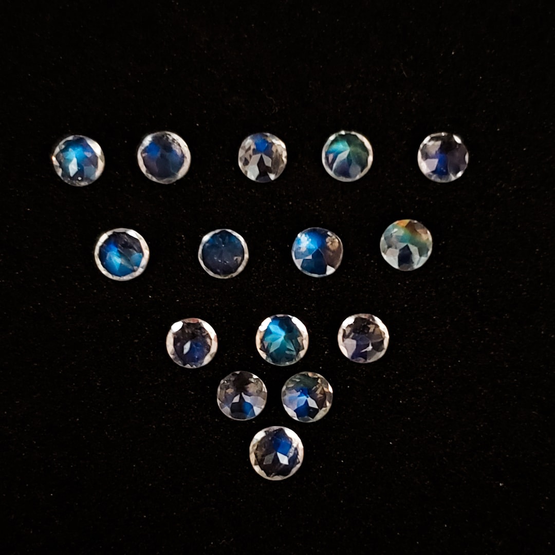 Natural RAINBOW MOONSTONE 2mm/2.5mm/3mm/3.5mm/4mm/5mm Round-shaped ...
